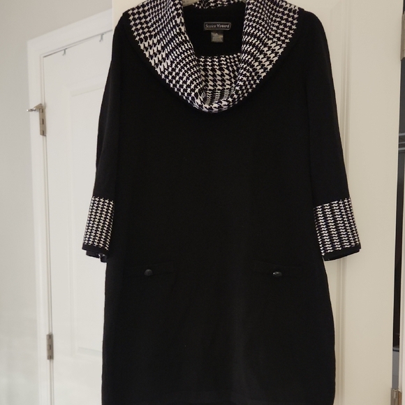 Jessica Howard | Dresses | Jessica Howard Black And White Houndstooth ...